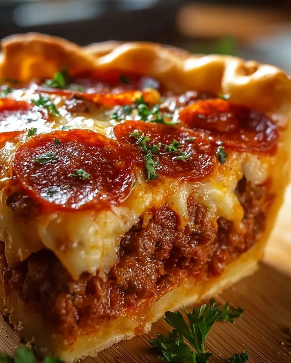 Deep Hamburger, Sausage & Pepperoni Pie