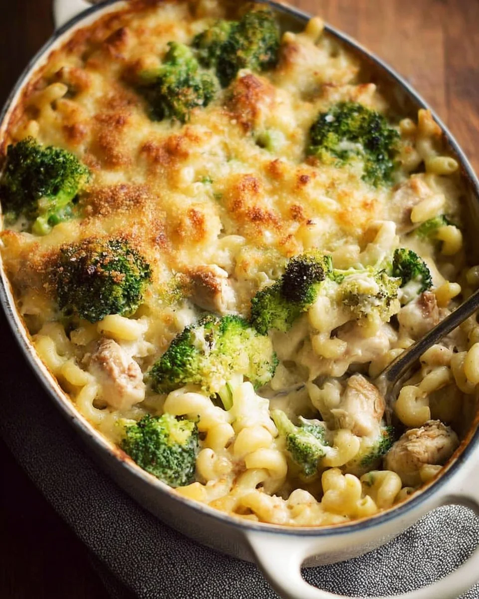Baked Macaroni Cheese with Chicken & Broccoli | Epic Meal Recipes