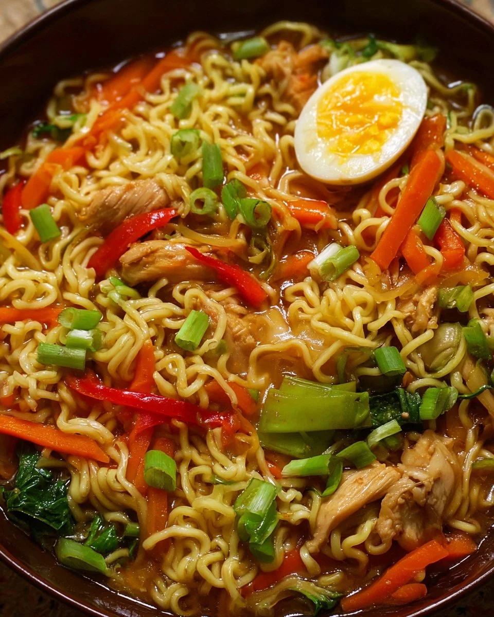 Chicken Vegetable Ramen Noodles | Epic Meal Recipes